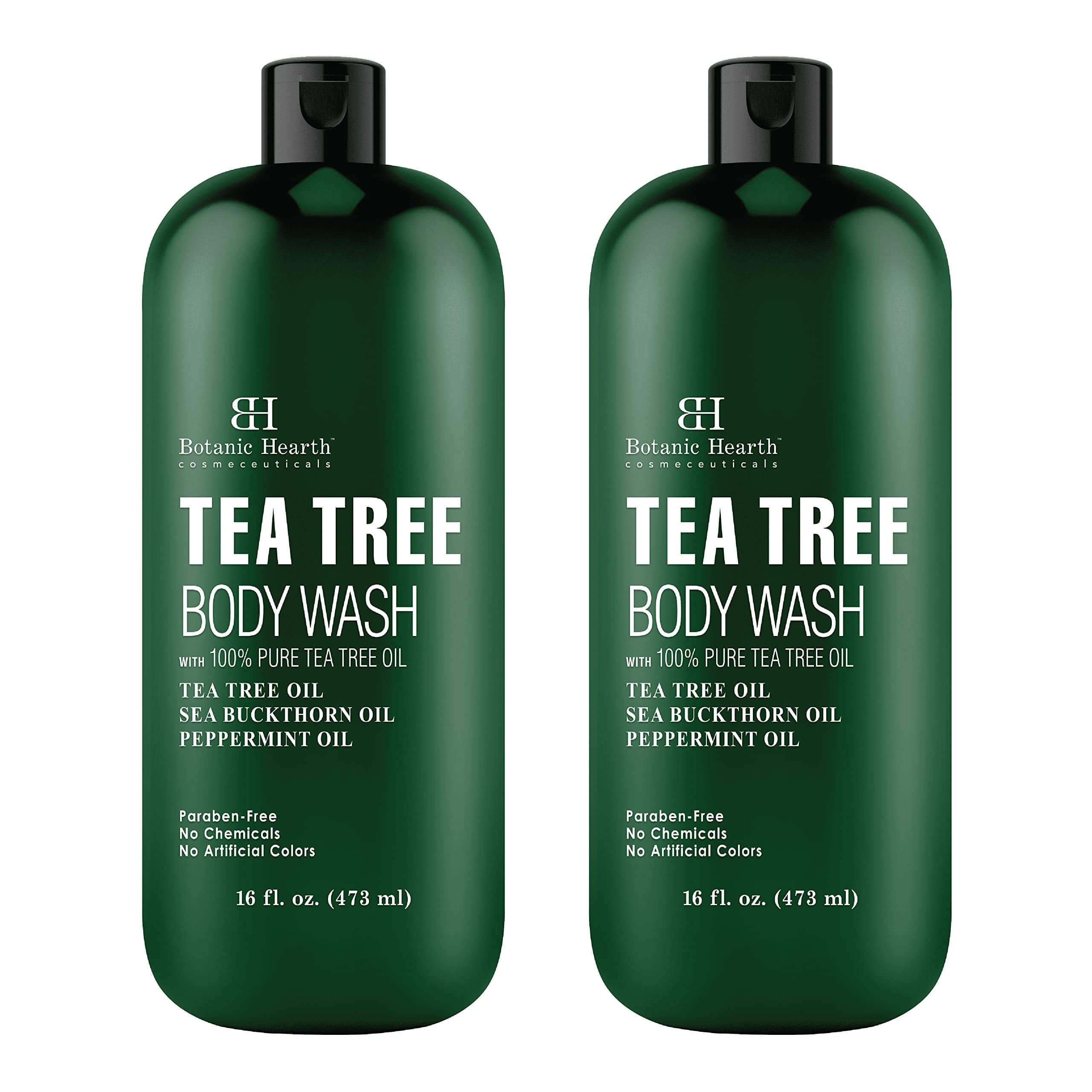 Botanic Hearth Natural Tea Tree Body Wash Set, Antibacterial ...