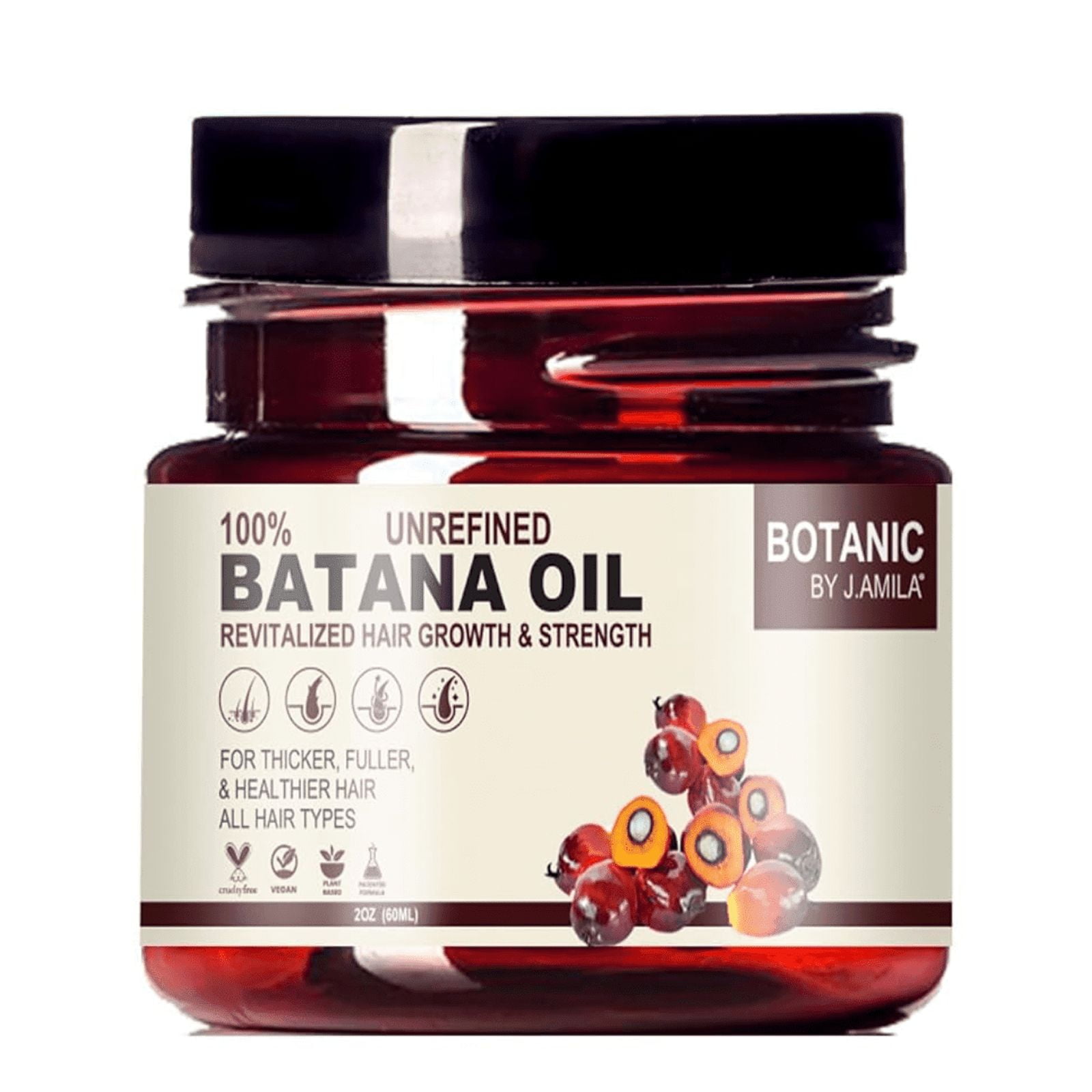 Botanic by J.AMILA 100% Unrefined Batana Oil 2 Oz - Hair Growth ...