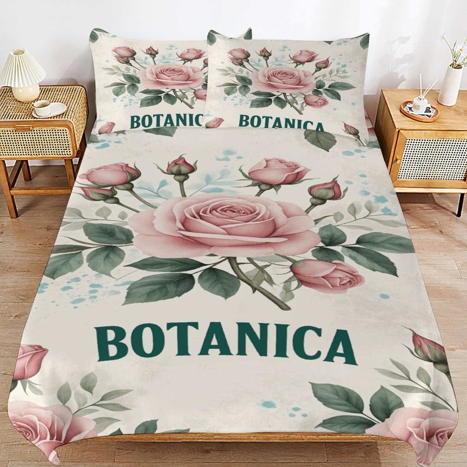 Botanica Roses Floral Pattern Quilt Cover 3pcs Set Home Textiles Duvet ...