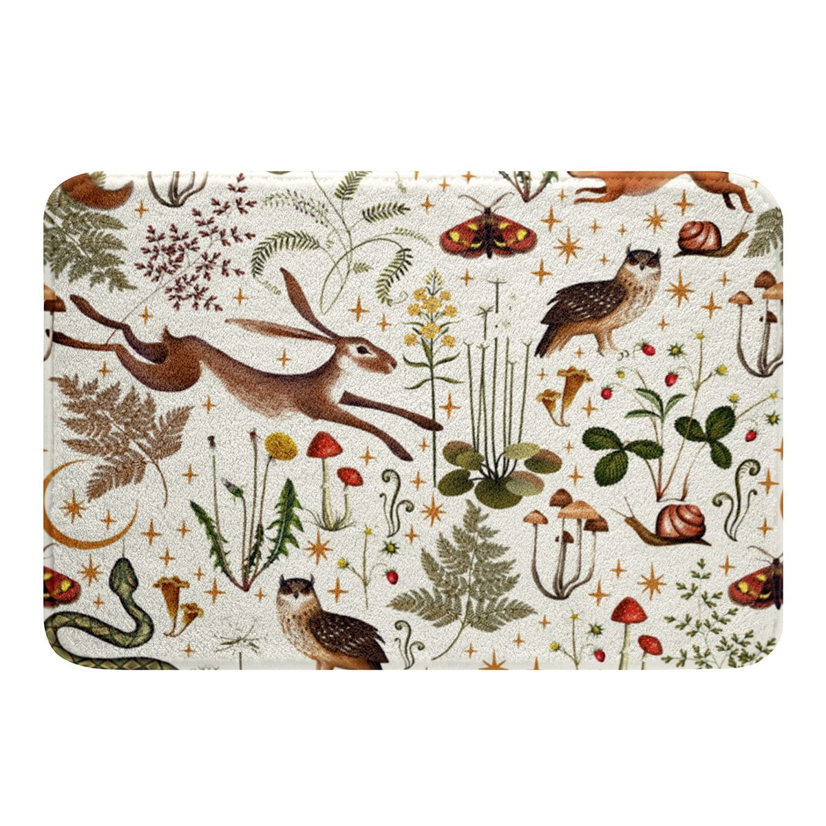 Botanical 16"x24" Bathroom Accessories ,Rabbit Snake Kitchen Rugs Owl ...