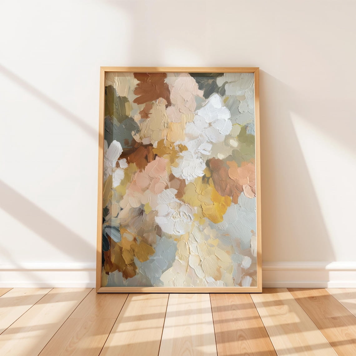 Botanical Abstract Muted Autumn Floral Rustic Farmhouse Cozy Neutral ...