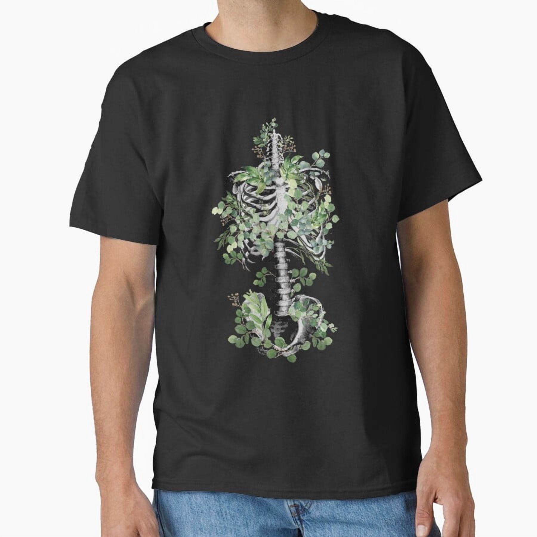 Botanical Anatomy Rib Cage Floral Skeleton Vintage Graphic H4463 Unisex ...