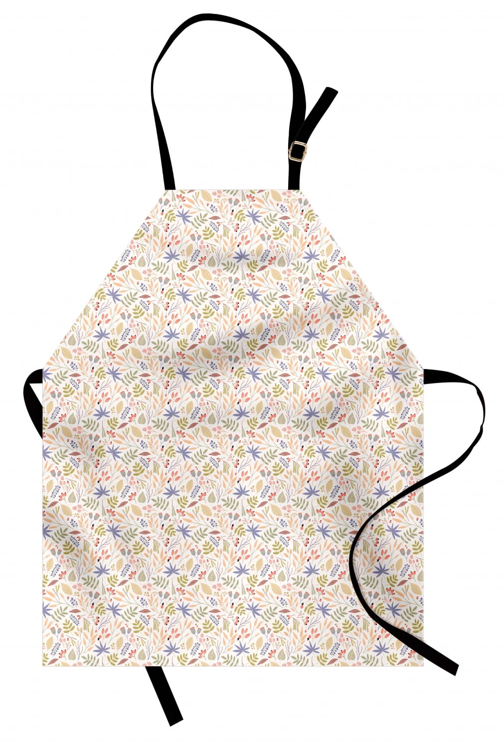 Botanical Apron, Berry Pastel Spring Growth Herbs Leaves Botanical ...