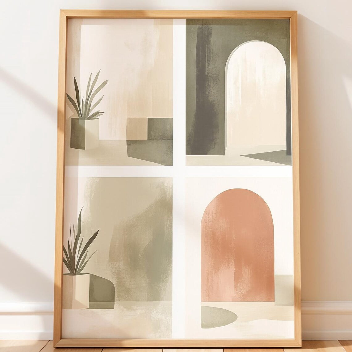 Botanical Art Multi Panel Illustration Minimalist Wall Art Scandinavian ...