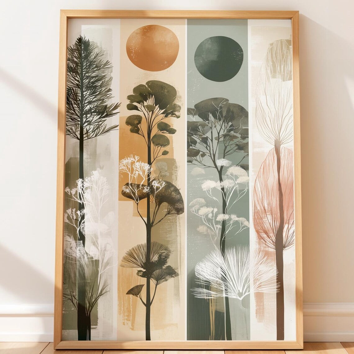 Botanical Art Multi Panel Illustration Neutral Earthy Wall Art ...