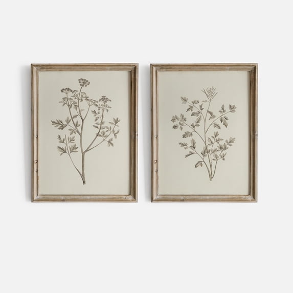 Botanical Art Prints Floral Pair ( Neutral Colors) Home Decor Office ...