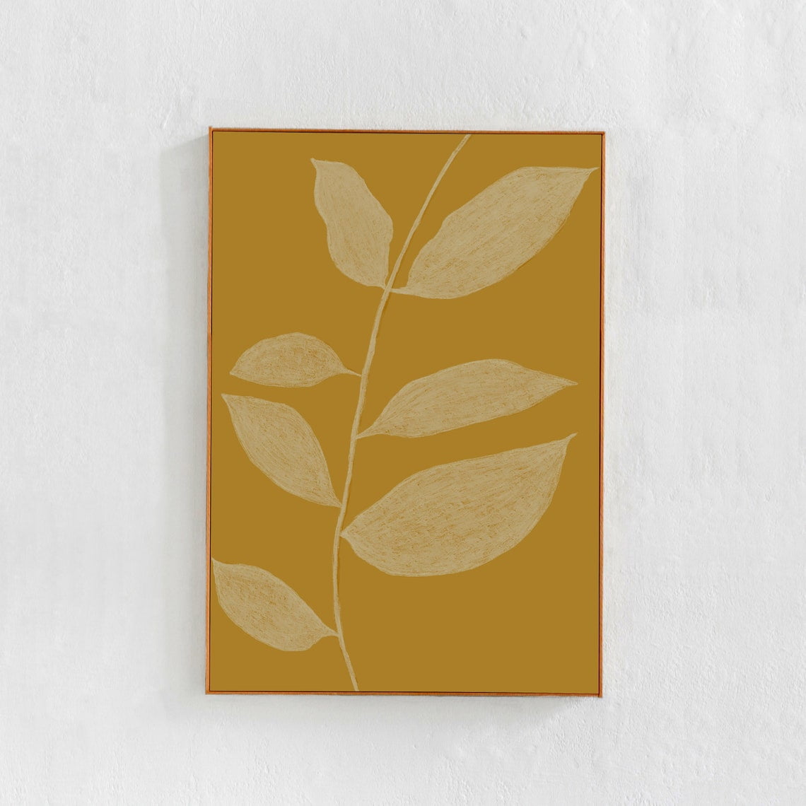 Botanical Art: Yellow Mustard Poster, Scandi Boho Eclectic Art Print ...