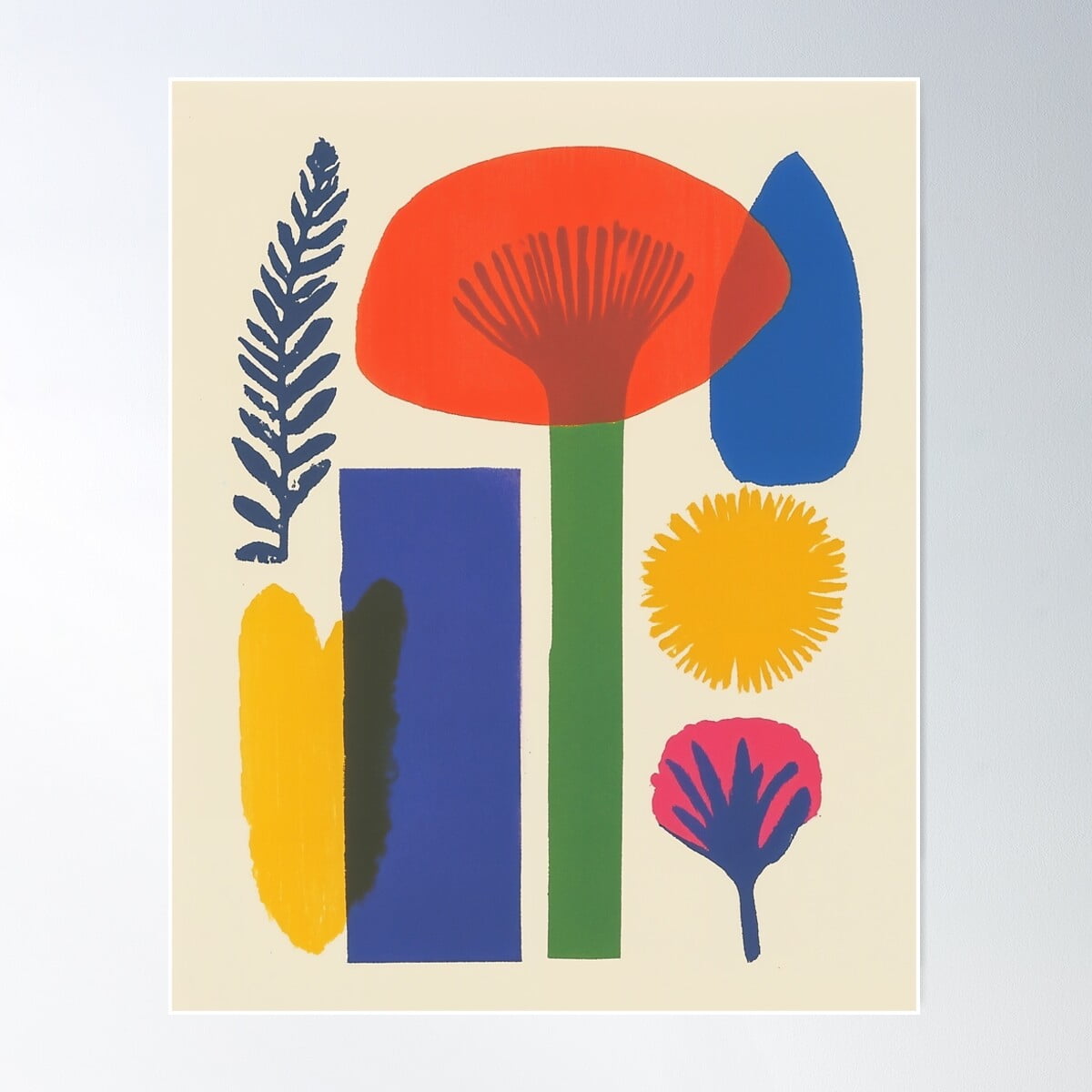 Botanical Assembly Poster Wall Art, Modern Wall Decor For Living Room ...