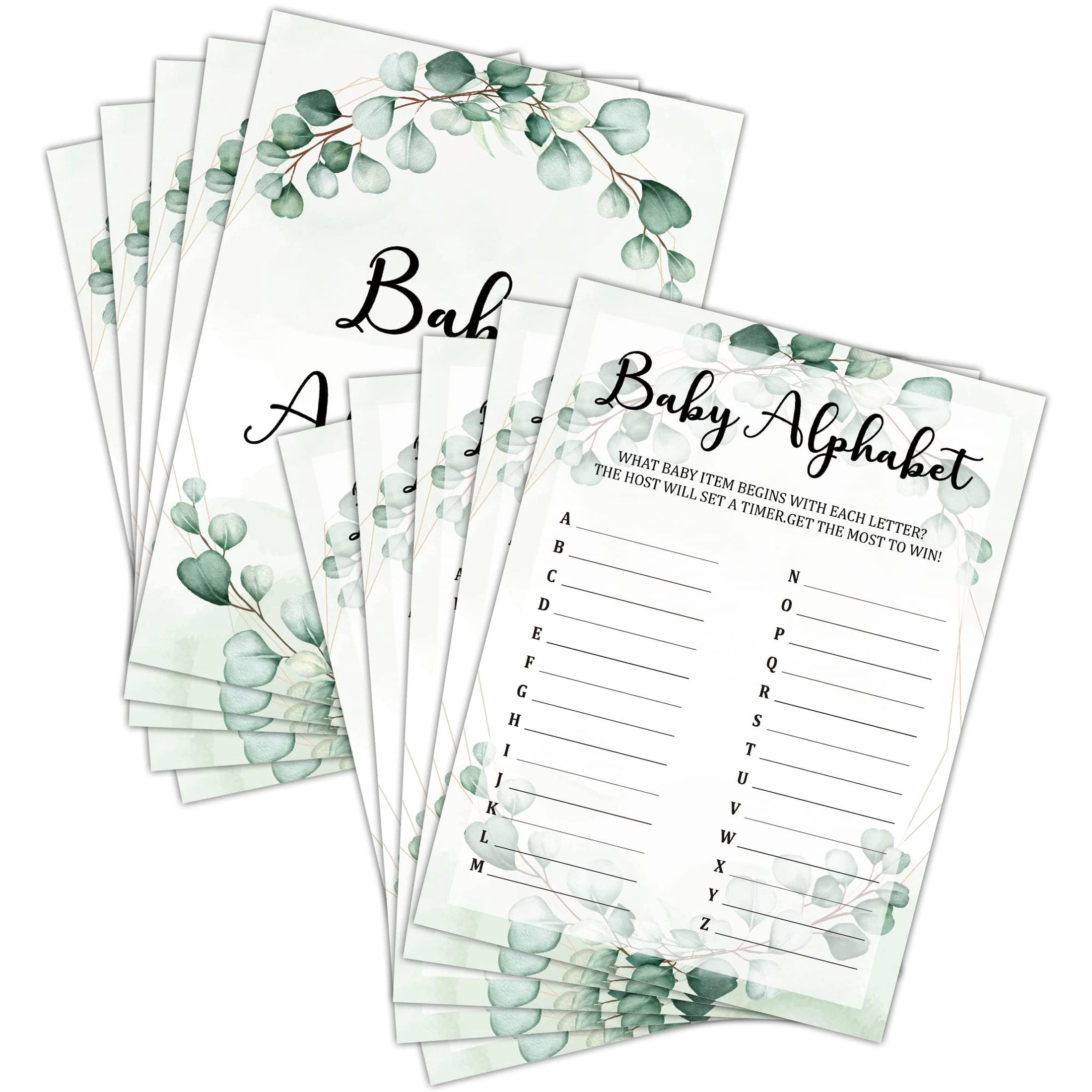 Botanical Baby Shower Game Pack - 30 Fun Activities for Gender Reveal ...