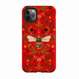 Botanical Bee Red H1019Protective Case for iPhone 17 16 15 14 13 12 11 ...