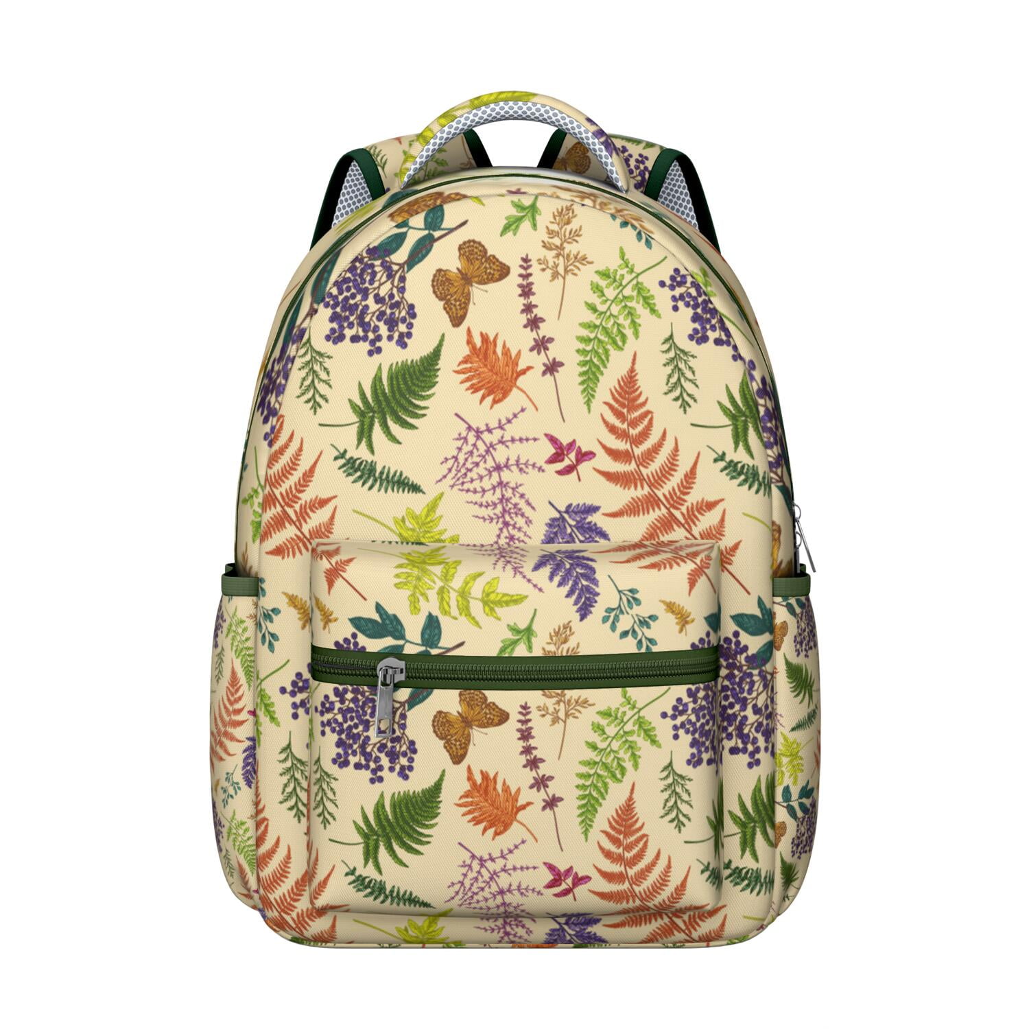 Botanical & Bee School Backpack, Waterproof Material, Roomy for Books ...