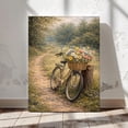 Botanical Bicycle Wall Art Vintage Poster, Rustic Cottagecore Landscape ...