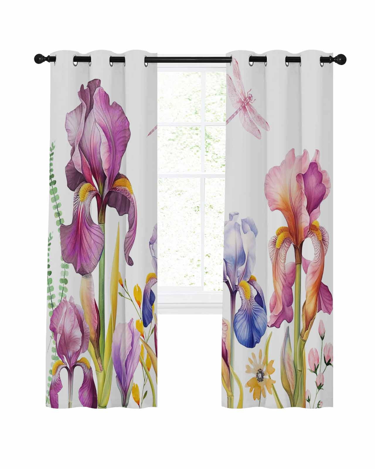 Botanical, Blackout Curtains 63 Inches Long for Bedroom, Spring ...