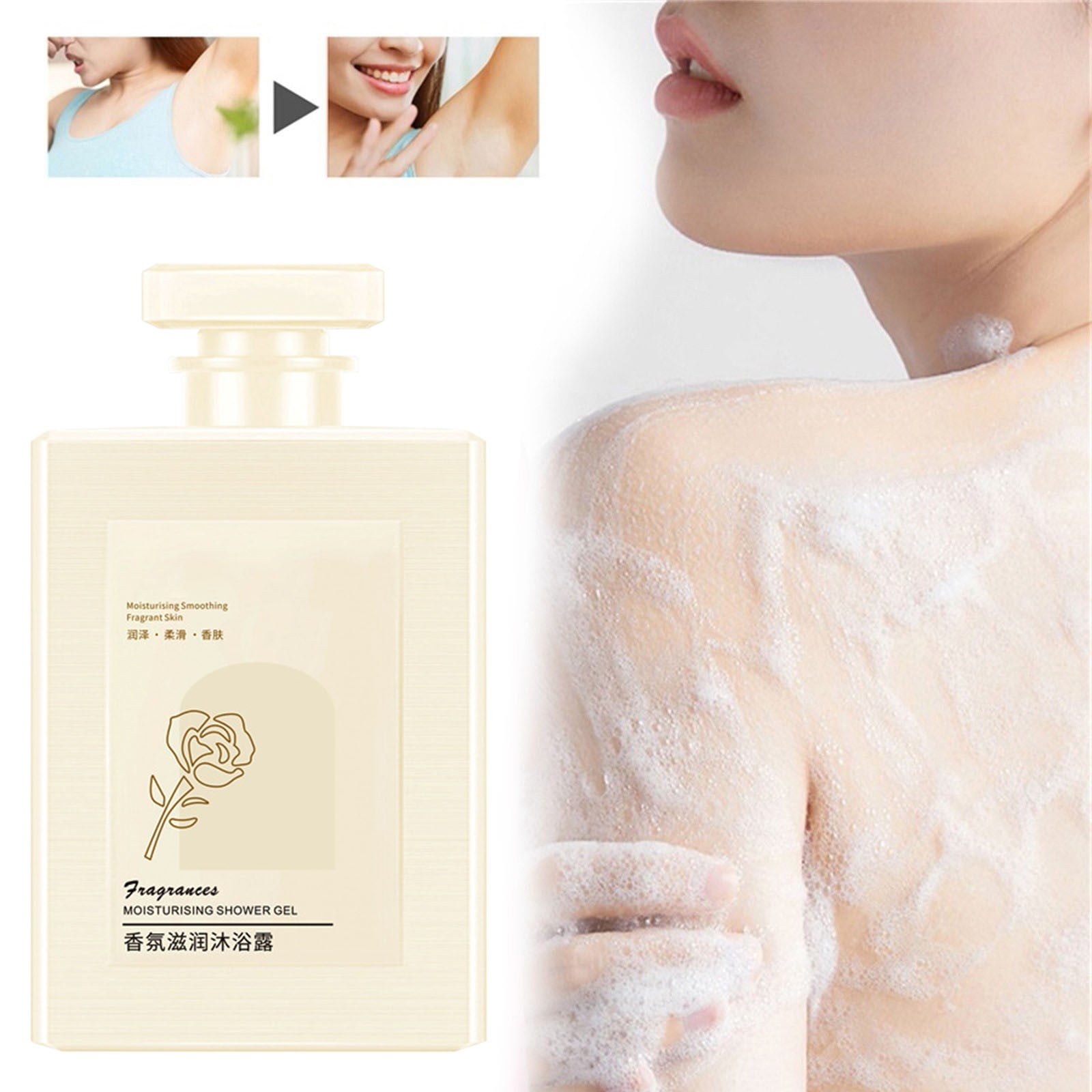 Botanical Blossom Body Wash with Nourishing Serum, Super Moisturizing Body Wash for Women and ...