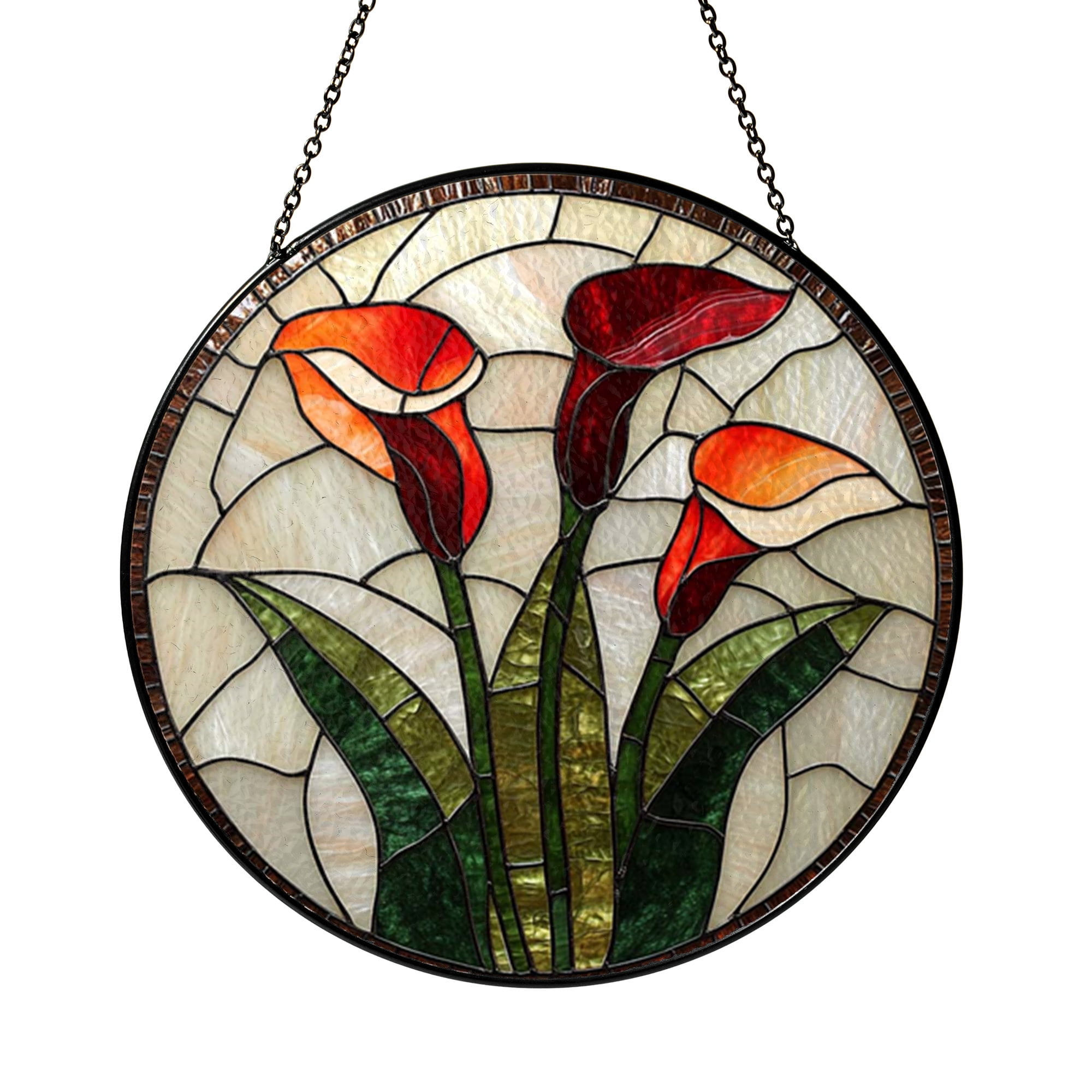 Botanical Calla Lily Glass Style Window Art1601 - Walmart.com