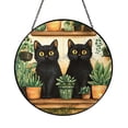 Botanical Cat Stained Glass Window Suncatcher – Indoor Decor - Walmart.com