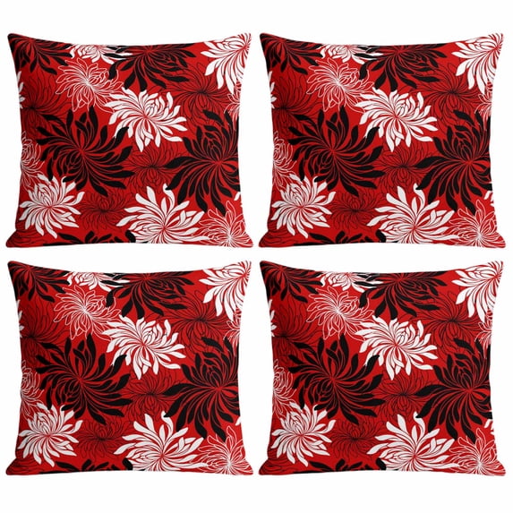 Botanical Chrysanthemum Throw Pillow Covers 20 x 20 Inch Pillow Covers ...