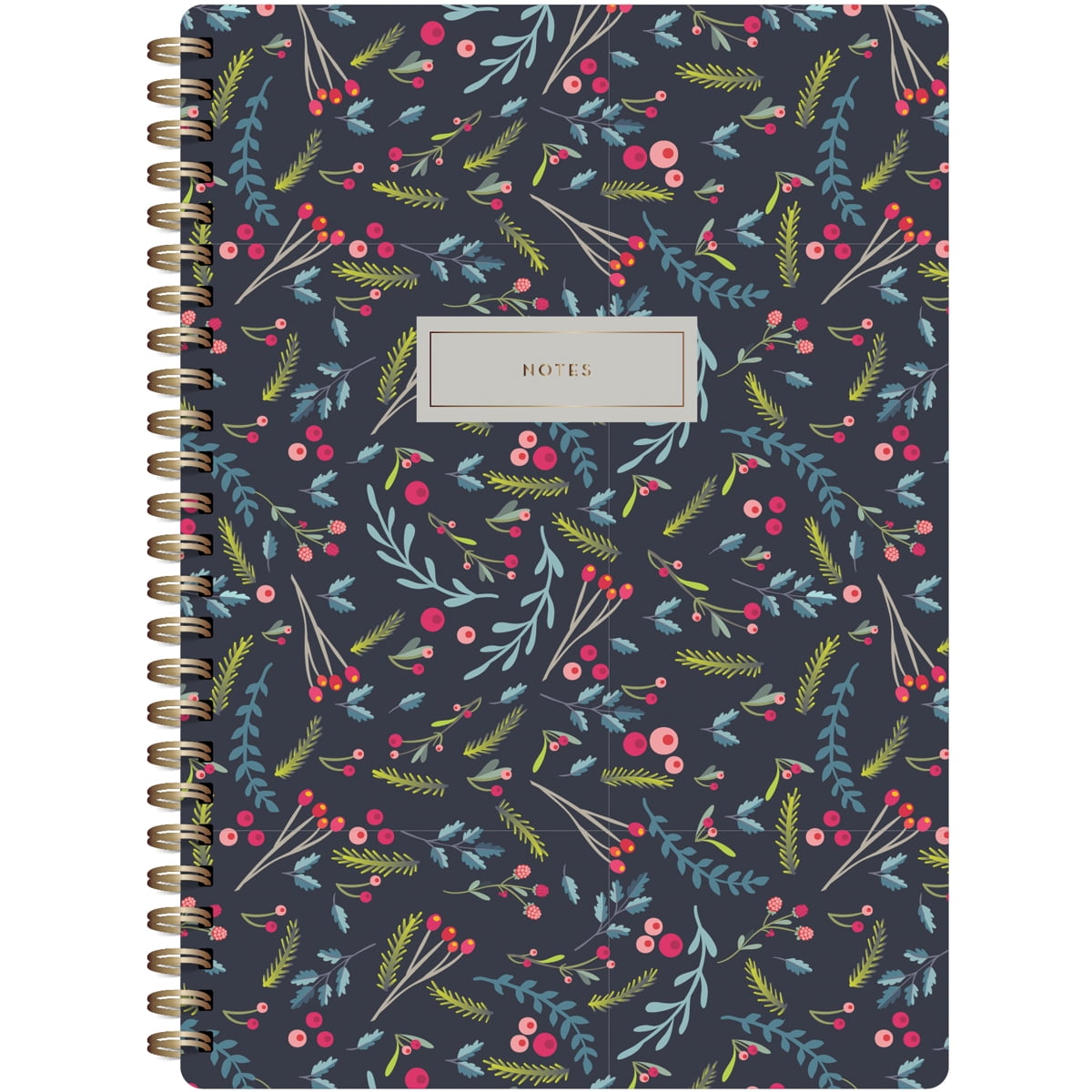 Botanical Composition Spiral-Bound Notebook 7"X9.5"-Small Flowers, Pk 1 ...