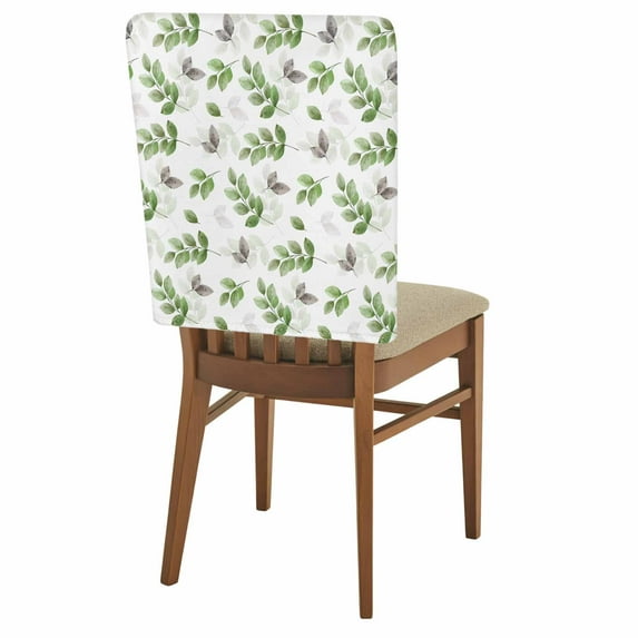 Botanical Country Chair Back Covers Set of 8, Green Eucalyptus Leaves ...