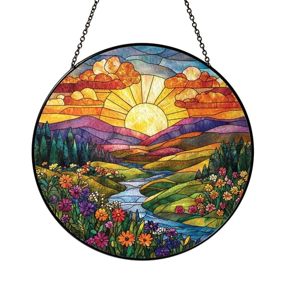 Botanical Daffodil Inspired Stained Glass Window Suncatcher - Walmart.com