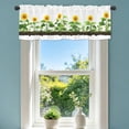 Botanical Digital Print Curtain, 137×45cm Light Filtering Short Curtain ...