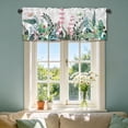 Botanical Digital Print Curtain, 137×45cm Light Filtering Short Curtain ...