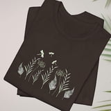 Botanical Dragonfly T-Shirt – Sage Green Leaf Nature Print Tee ...