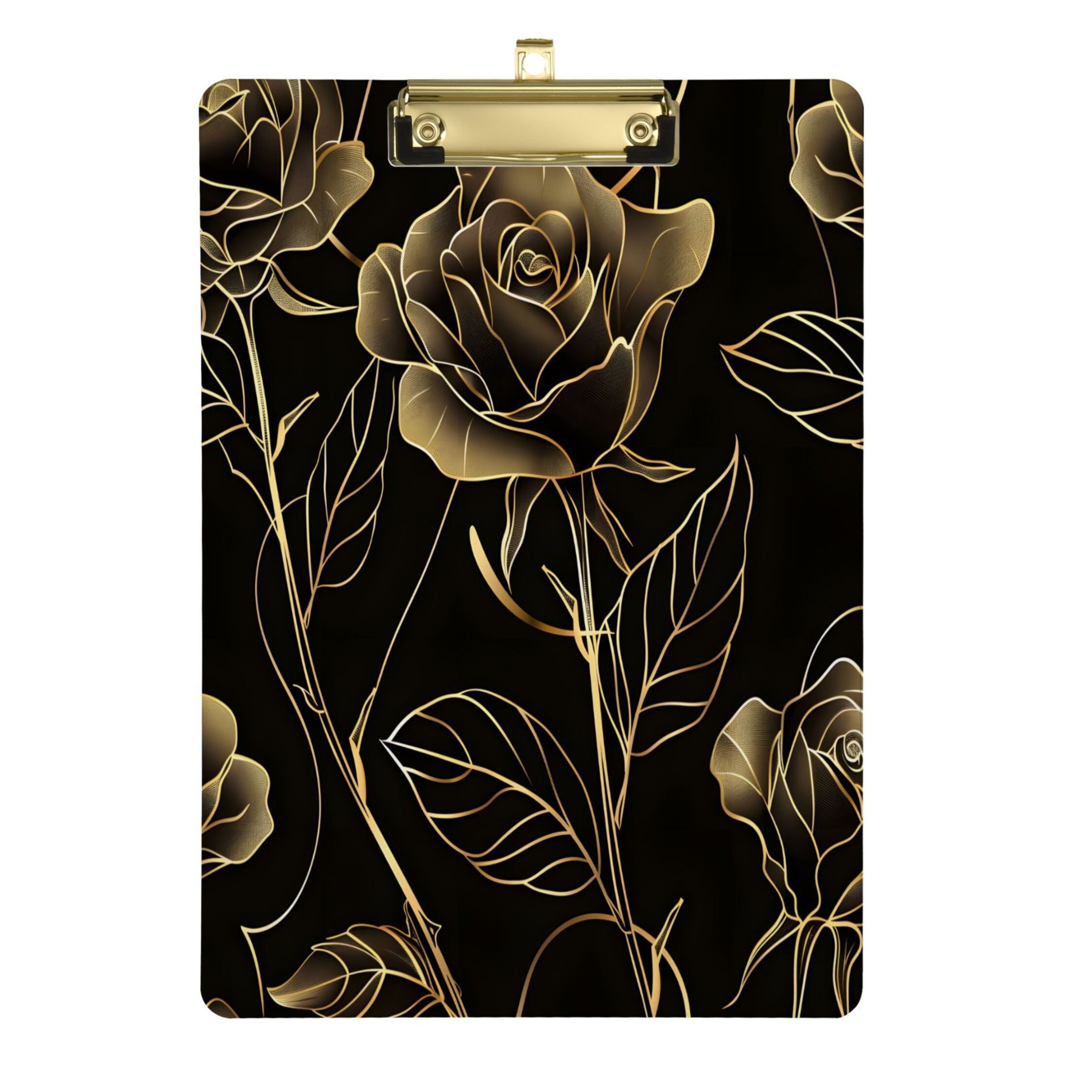Botanical Elegant Rose Flower Acrylic Clipboards A4 Standard Letter ...