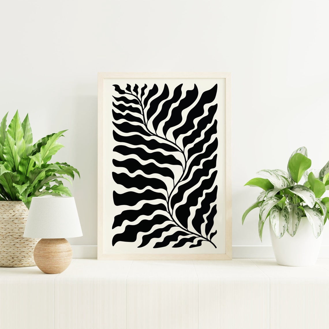 Botanical Exhibition Poster Black Paper Cut Outs French Abstract Art ...