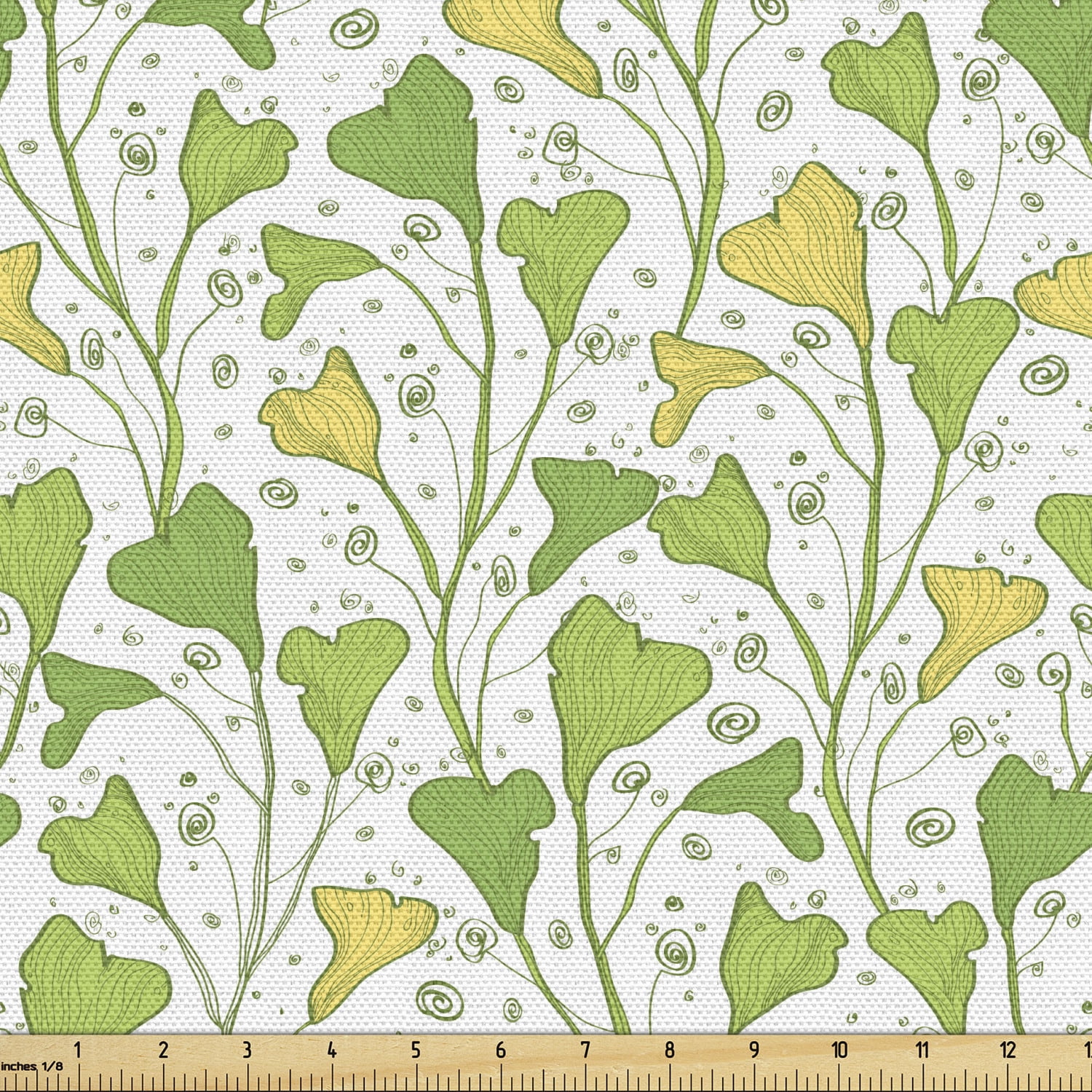 Botanical Fabric by the Yard, Abstract Illustration of Plantation ...