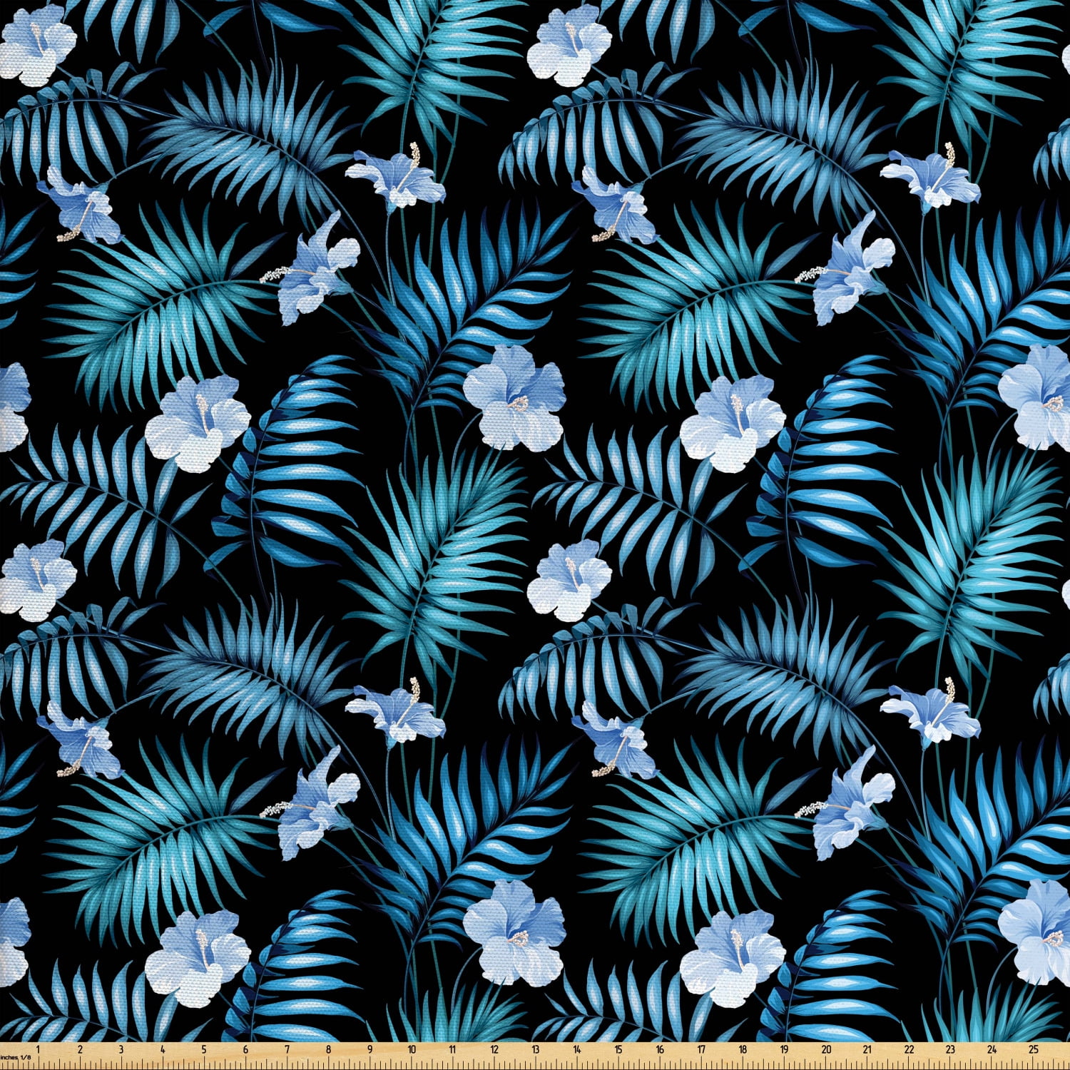 Ambesonne Botanical Fabric by the Yard Upholstery, Hawaii Jungle ...