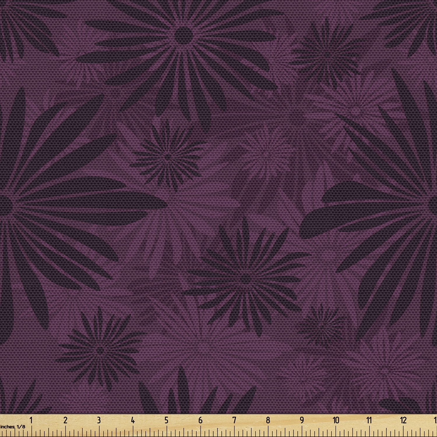Ambesonne Botanical Fabric by the Yard Upholstery, Darkish Floral ...