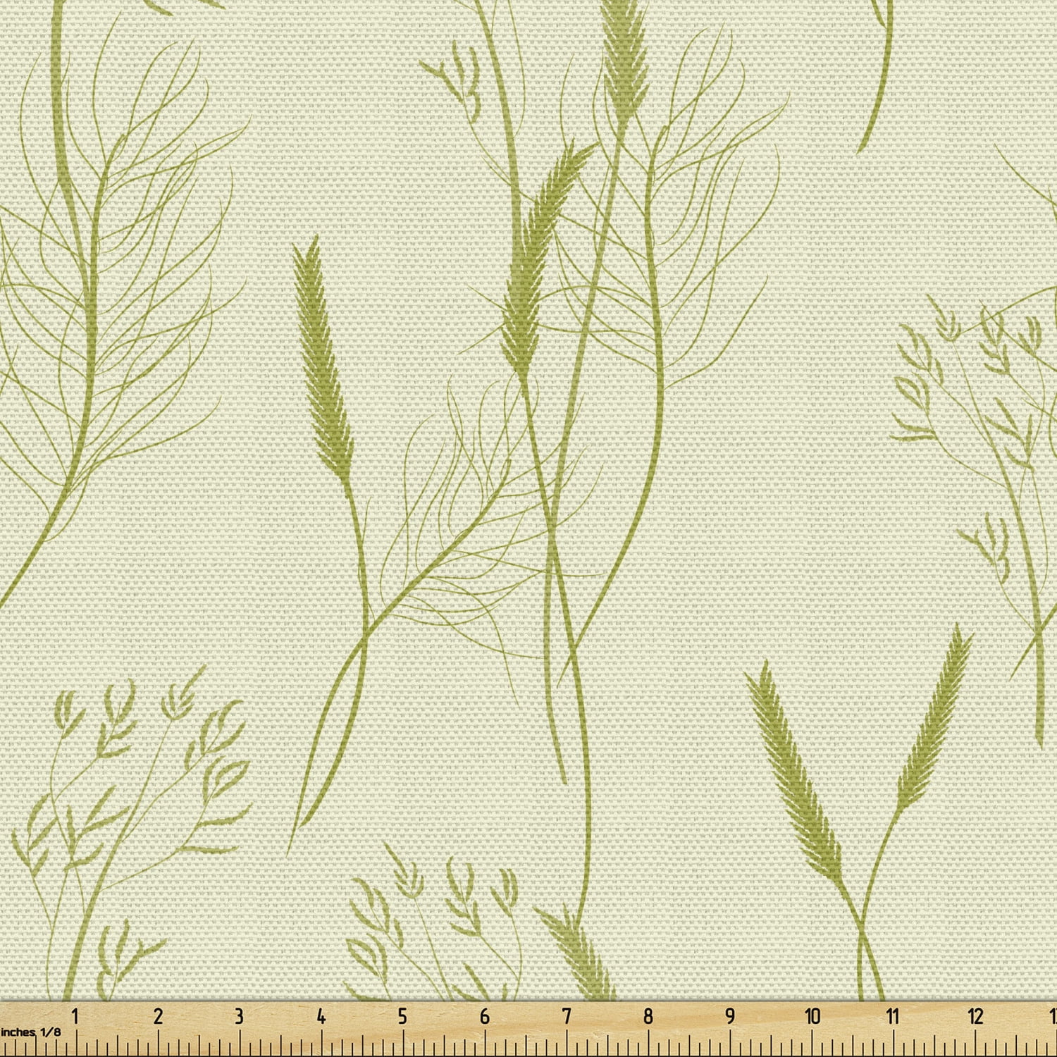 Botanical Fabric by the Yard Upholstery, Repetitive Vintage Nature ...