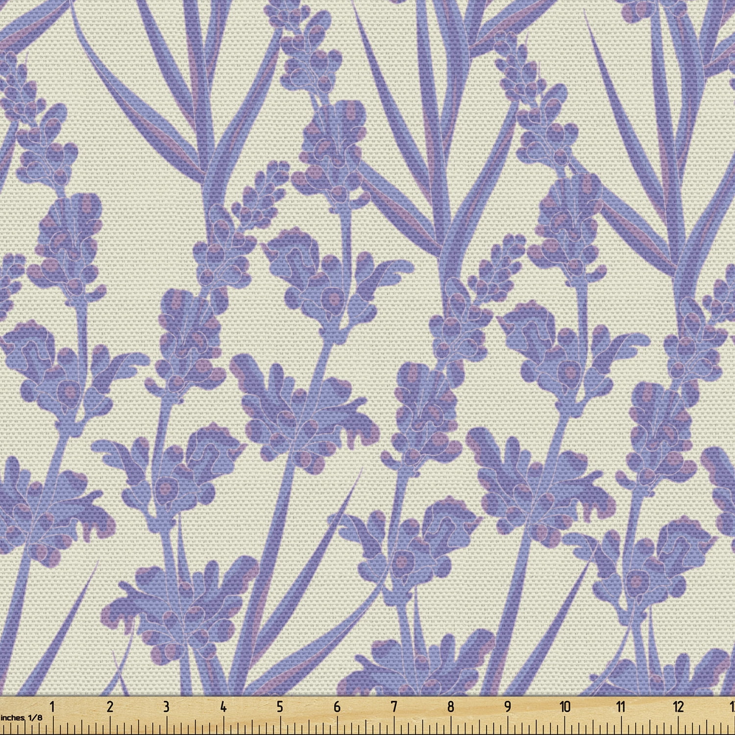 Botanical Fabric by the Yard Upholstery, Spring Lavender Flower ...
