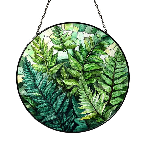 Botanical Fern Art Style Decorative Window Hanging - Walmart.com
