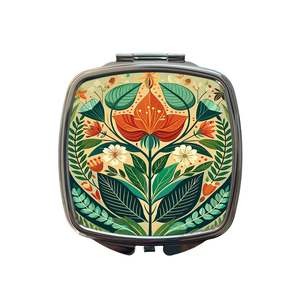 Botanical Floral Art Nouveau Design Travel Makeup Handbag Purse Small ...