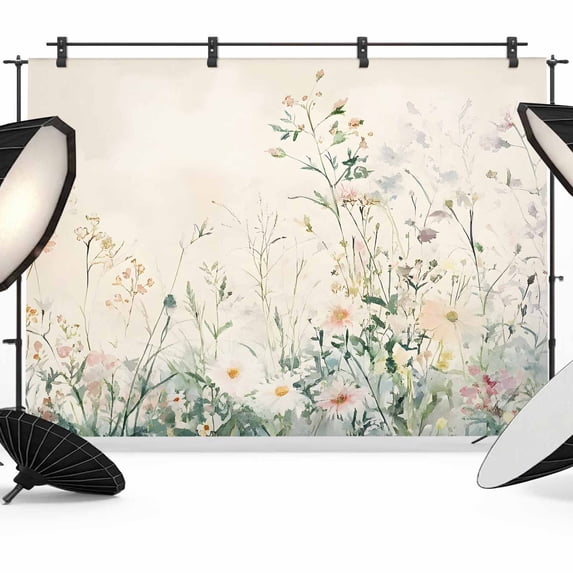 Botanical Floral Backdrop for Photography,Fabric Photo Background ...