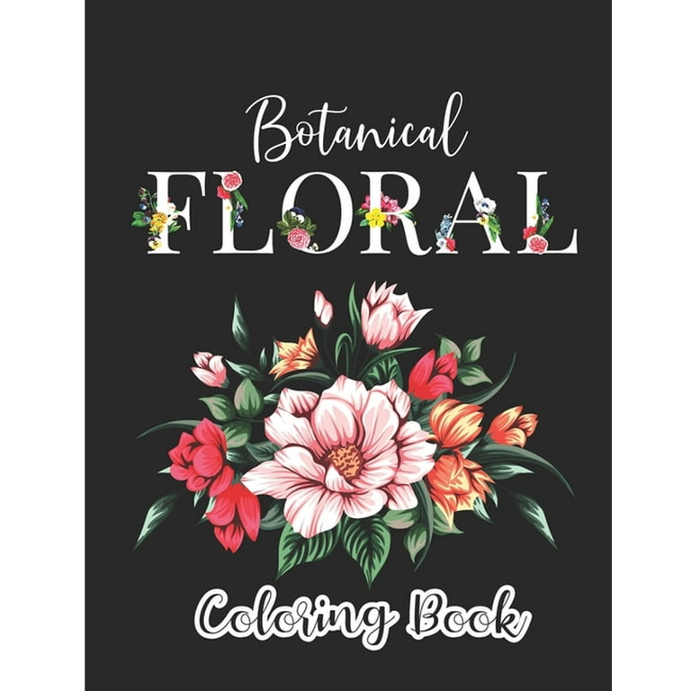 realistic flower coloring book