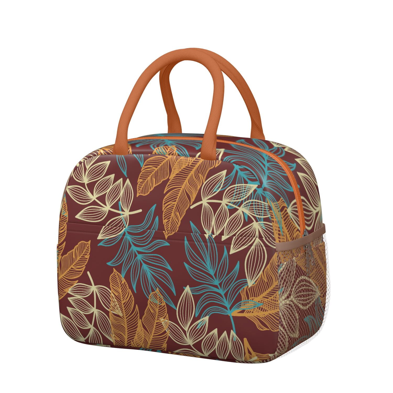 Botanical Floral Insulated Lunch Tote – Reusable Thermal Cooler Bag ...