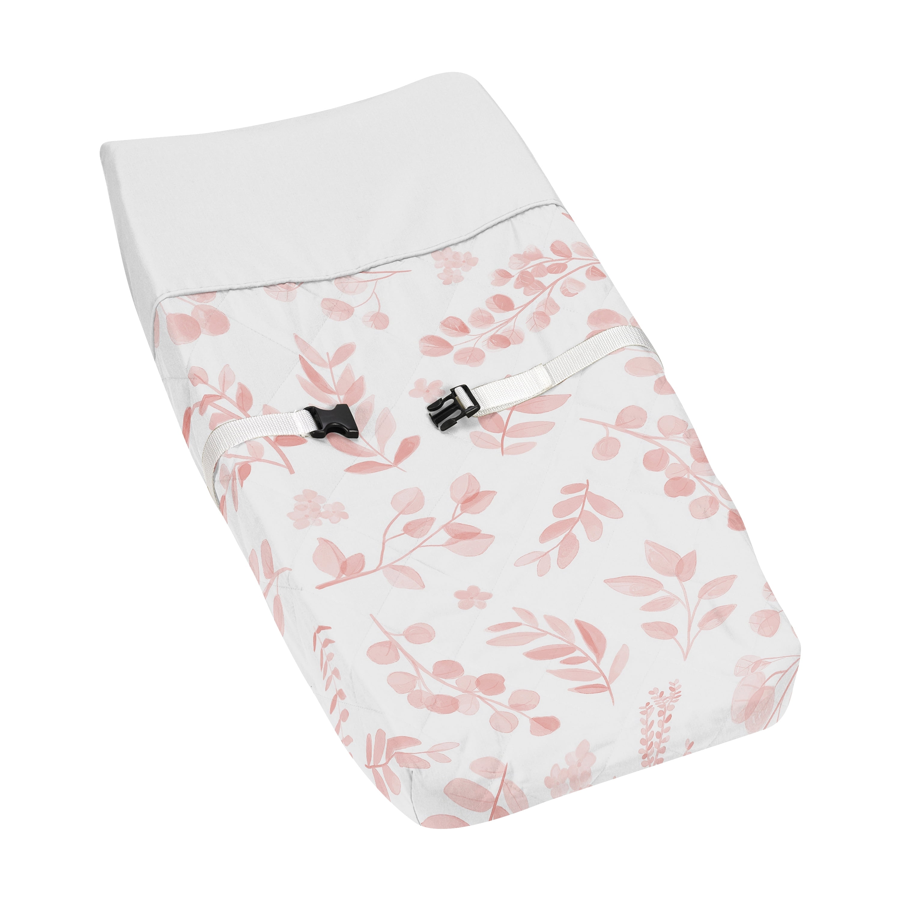 Sweet Jojo Designs Botanical Pink and White Changing Pad Cover ...