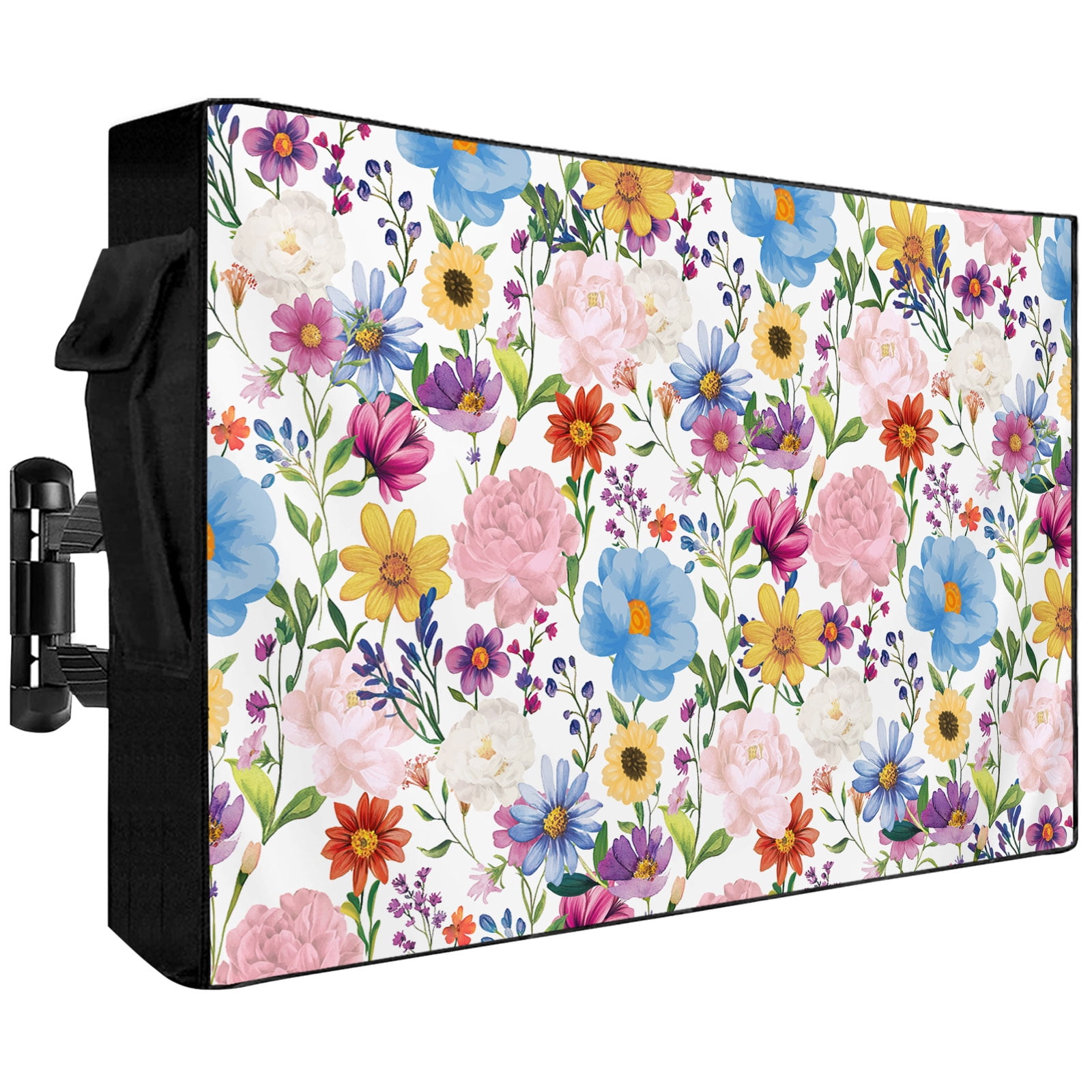 Botanical Floral Outdoor TV Cover 60 to 65 inch Nature Flower Wild ...
