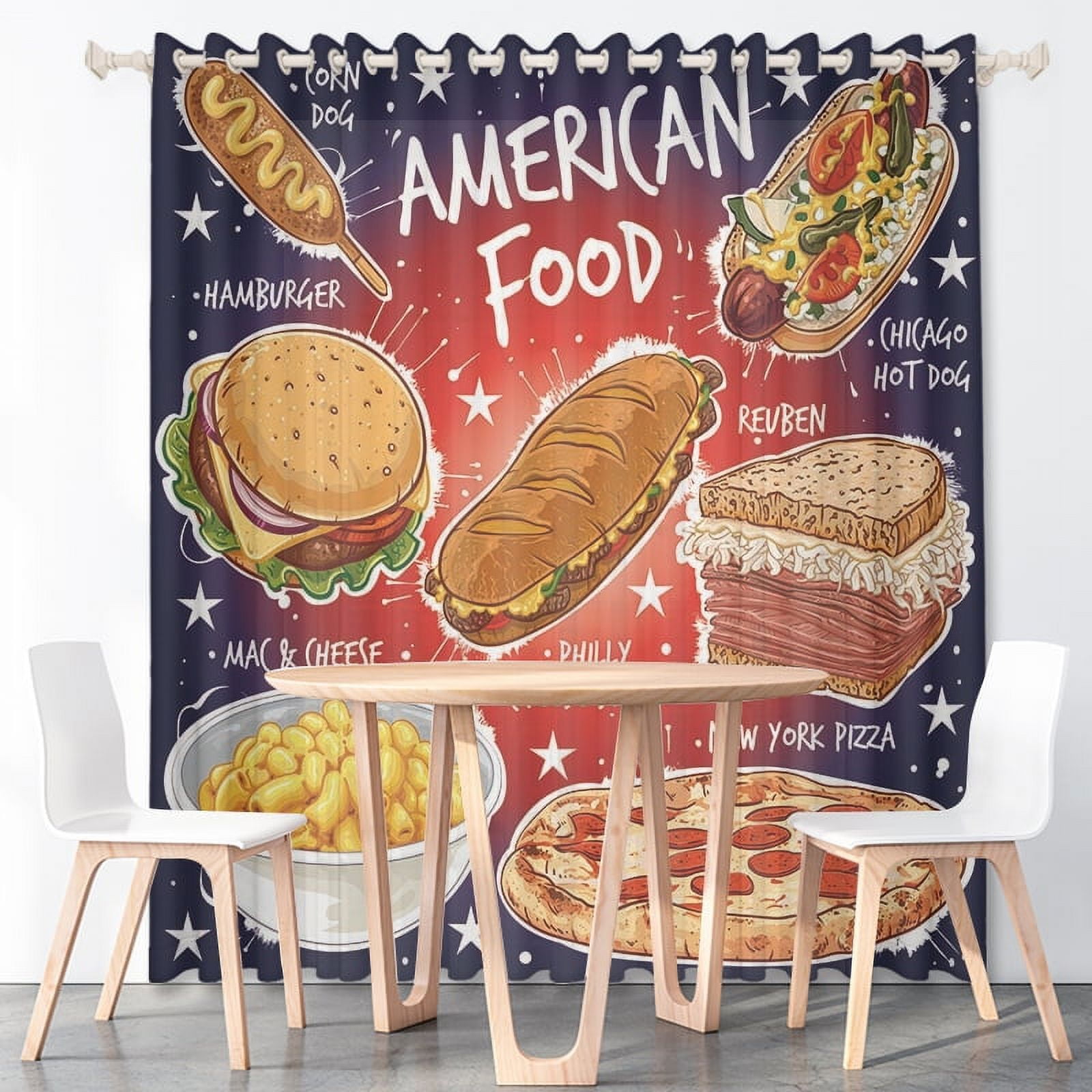 Botanical Floral Rose Door Curtains Polyester Privacy Closet Curtain ...