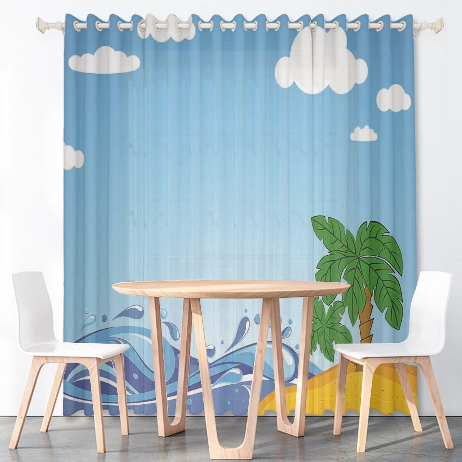 Botanical Floral Rose Door Curtains Polyester Privacy Closet Curtain ...