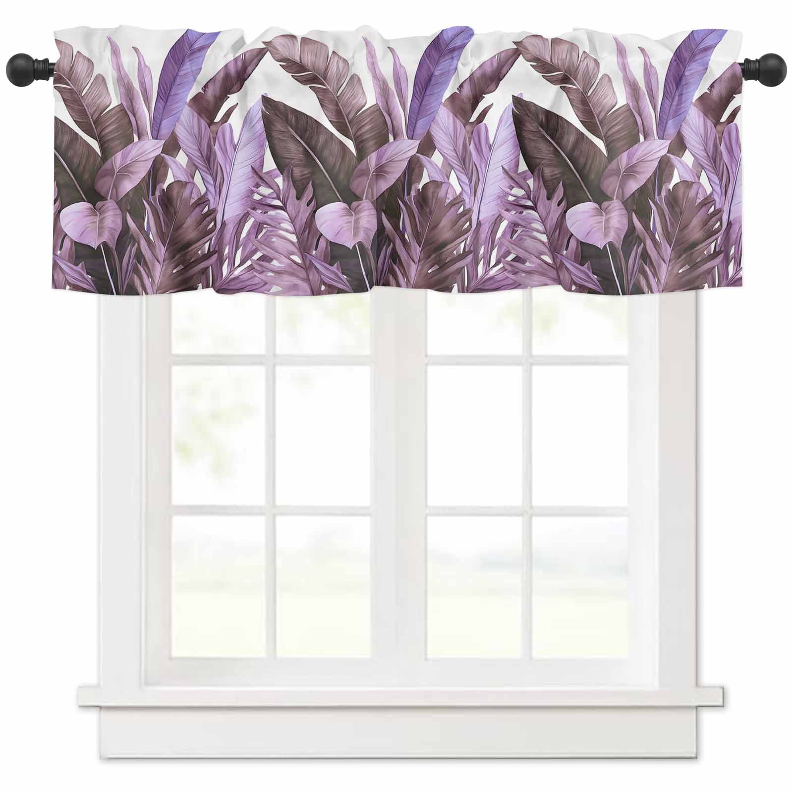 Botanical Floral Spring Valances for Windows Farmhouse Kitchen Curtains ...