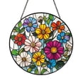Botanical Floral Stained Glass Style Window Decor – Suncatcher ...
