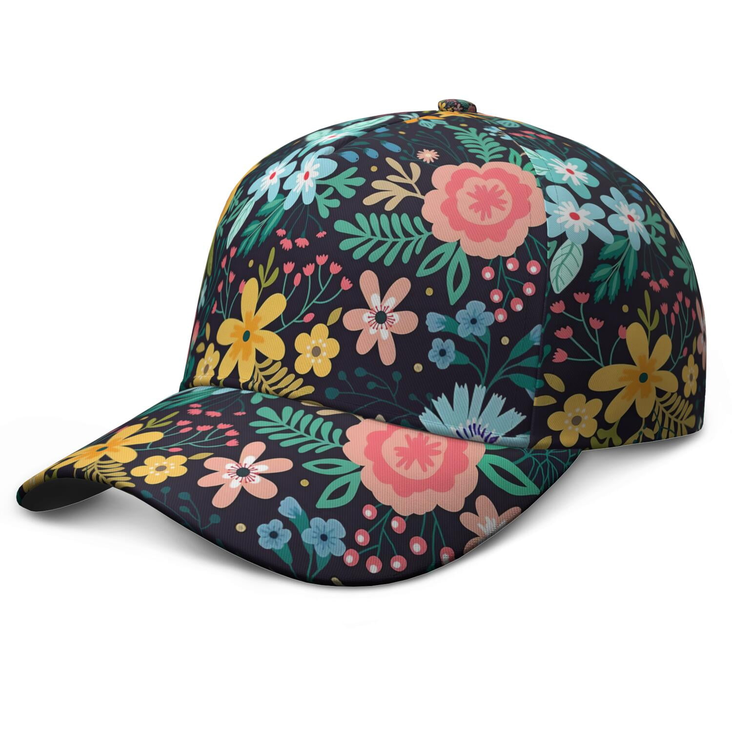 Botanical Flower Baseball Cap – Rustic Farmhouse Bloom Blossom Dad Hat ...