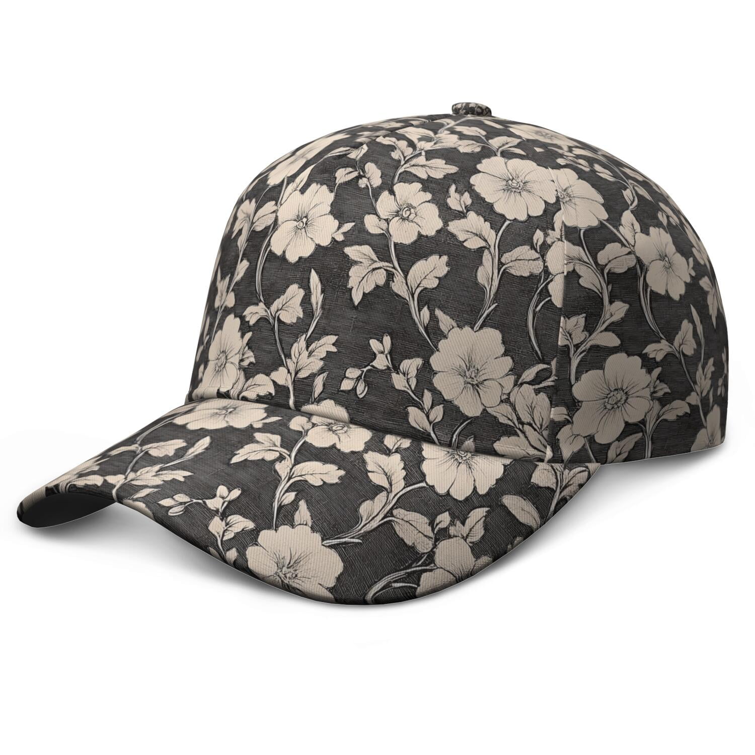 Botanical Flower Baseball Cap – Rustic Farmhouse Bloom Blossom Dad Hat ...