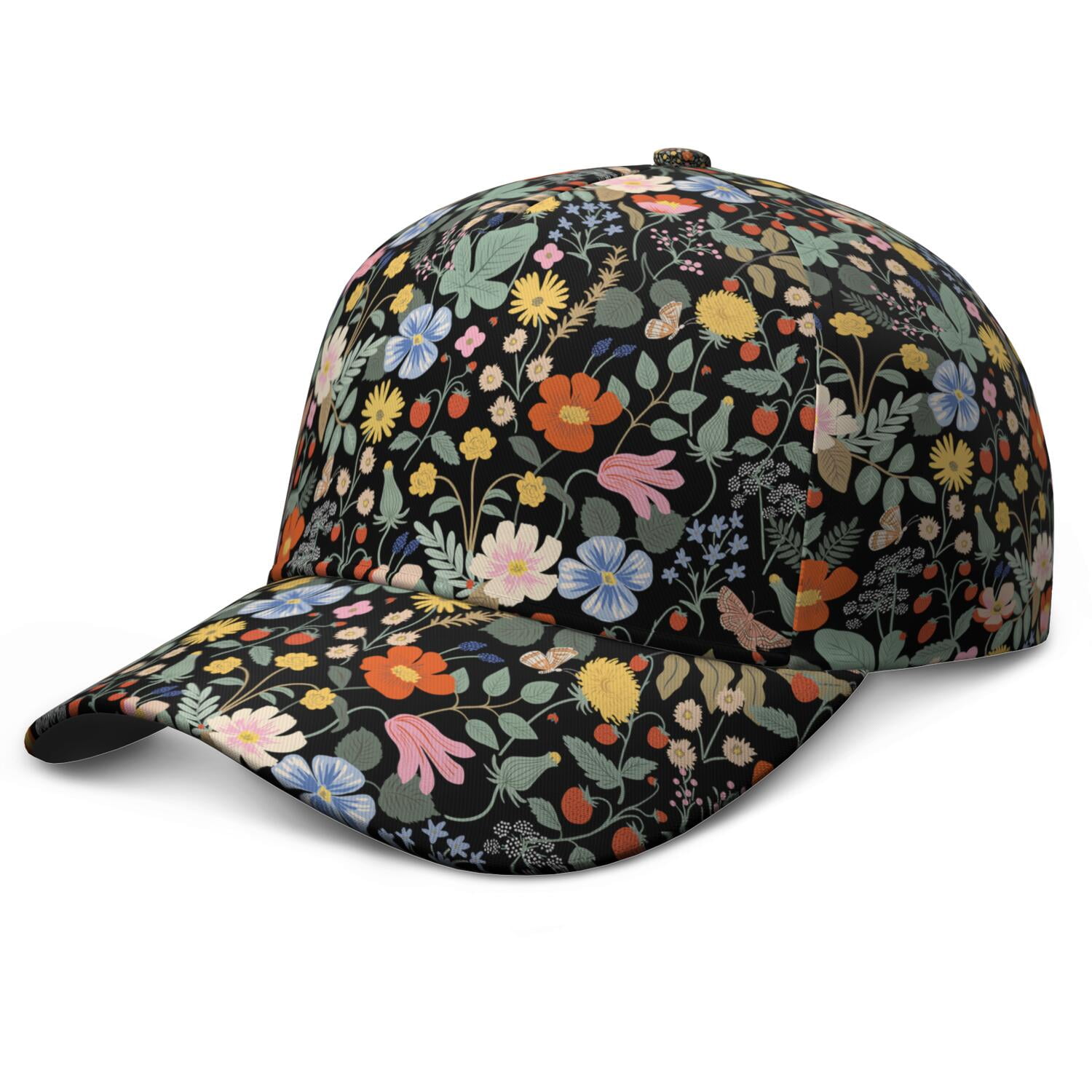 Botanical Flower Baseball Cap – Rustic Farmhouse Bloom Blossom Dad Hat ...