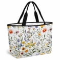 Botanical Flower Beach Bag for Women, Large Breathable Mesh Beach Tote ...