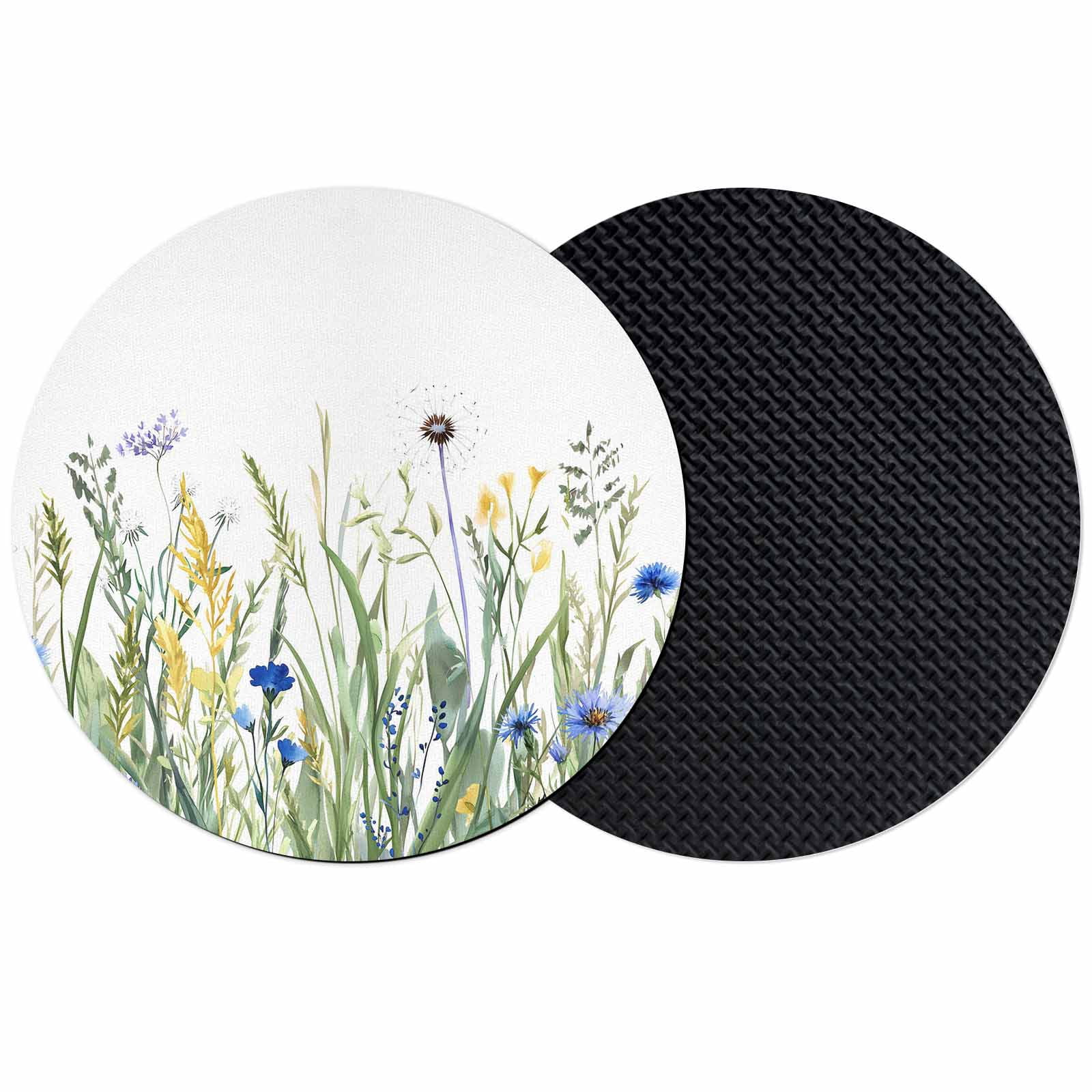 Botanical Flower Coasters Set of 2, Soft Absorbent Coasters for Drinks ...